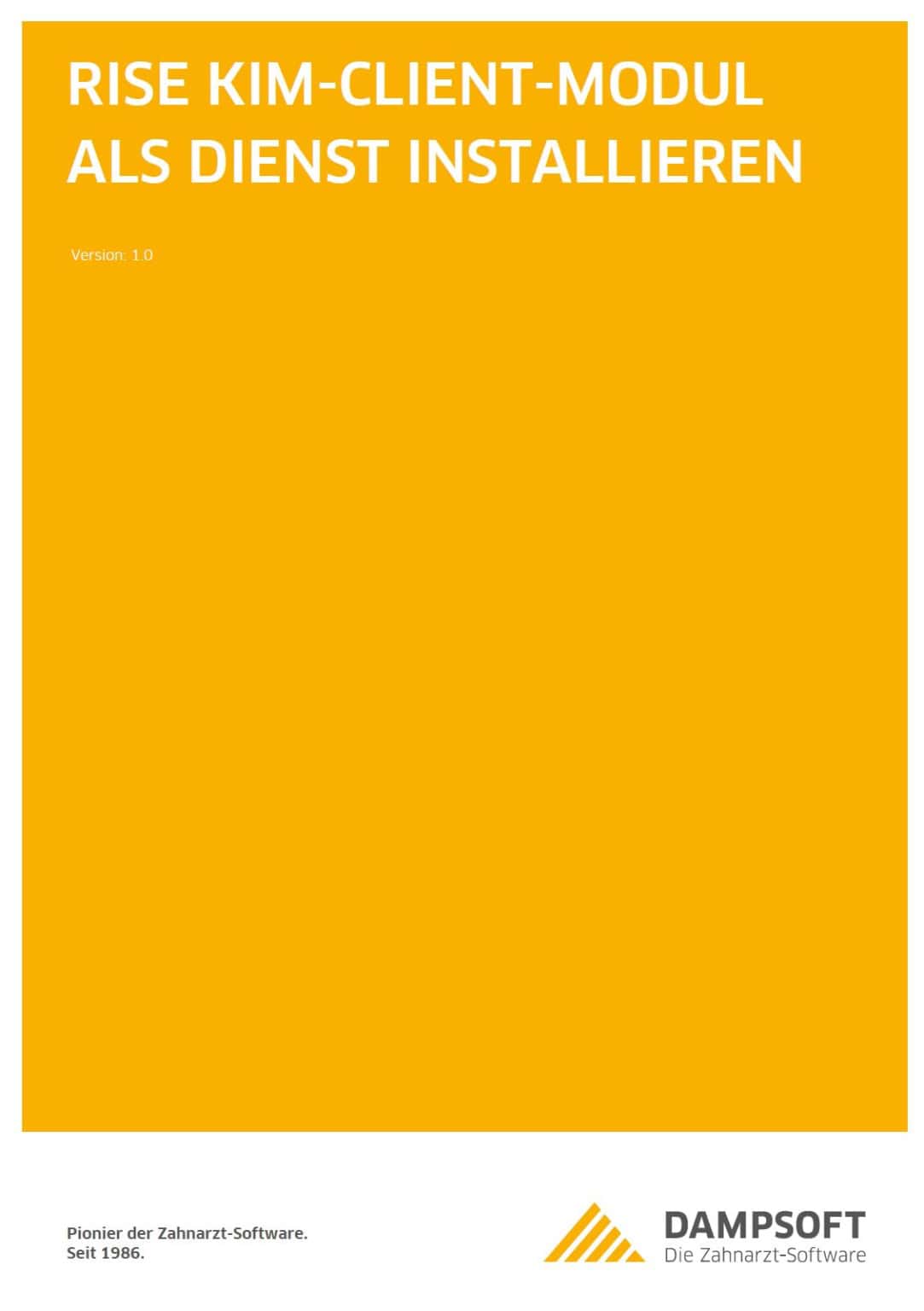 KIM 1.5 Service - Dampsoft – Die Zahnarzt-Software
