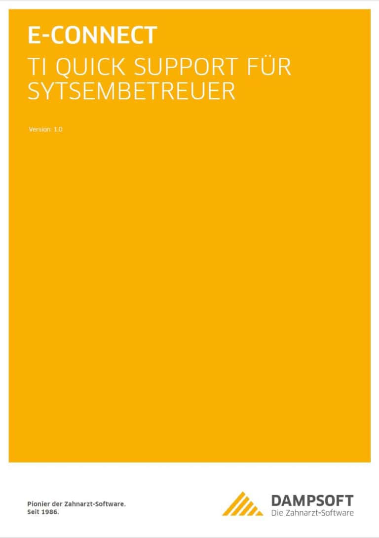 e-connect Support - Dampsoft – Die Zahnarzt-Software